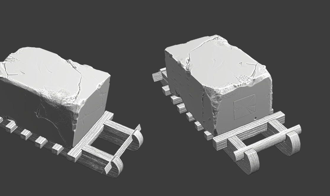Medieval sledge for stone transport STL model | Northern Crusades ...